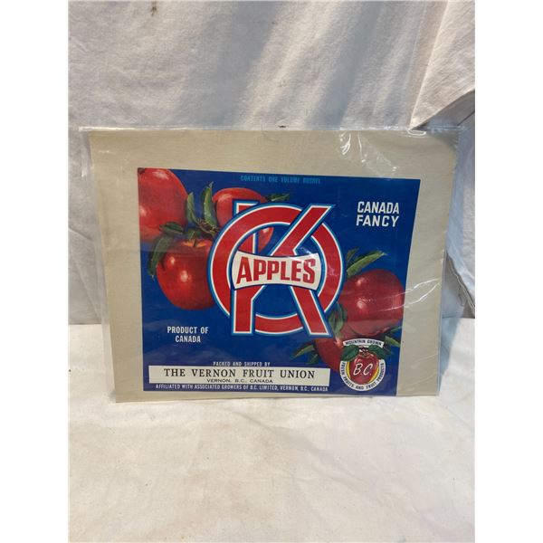 Apple label the Vernon fruit union