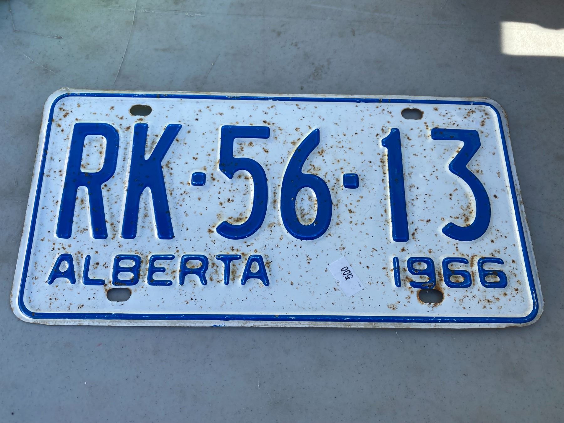 1966 Alberta licence plate