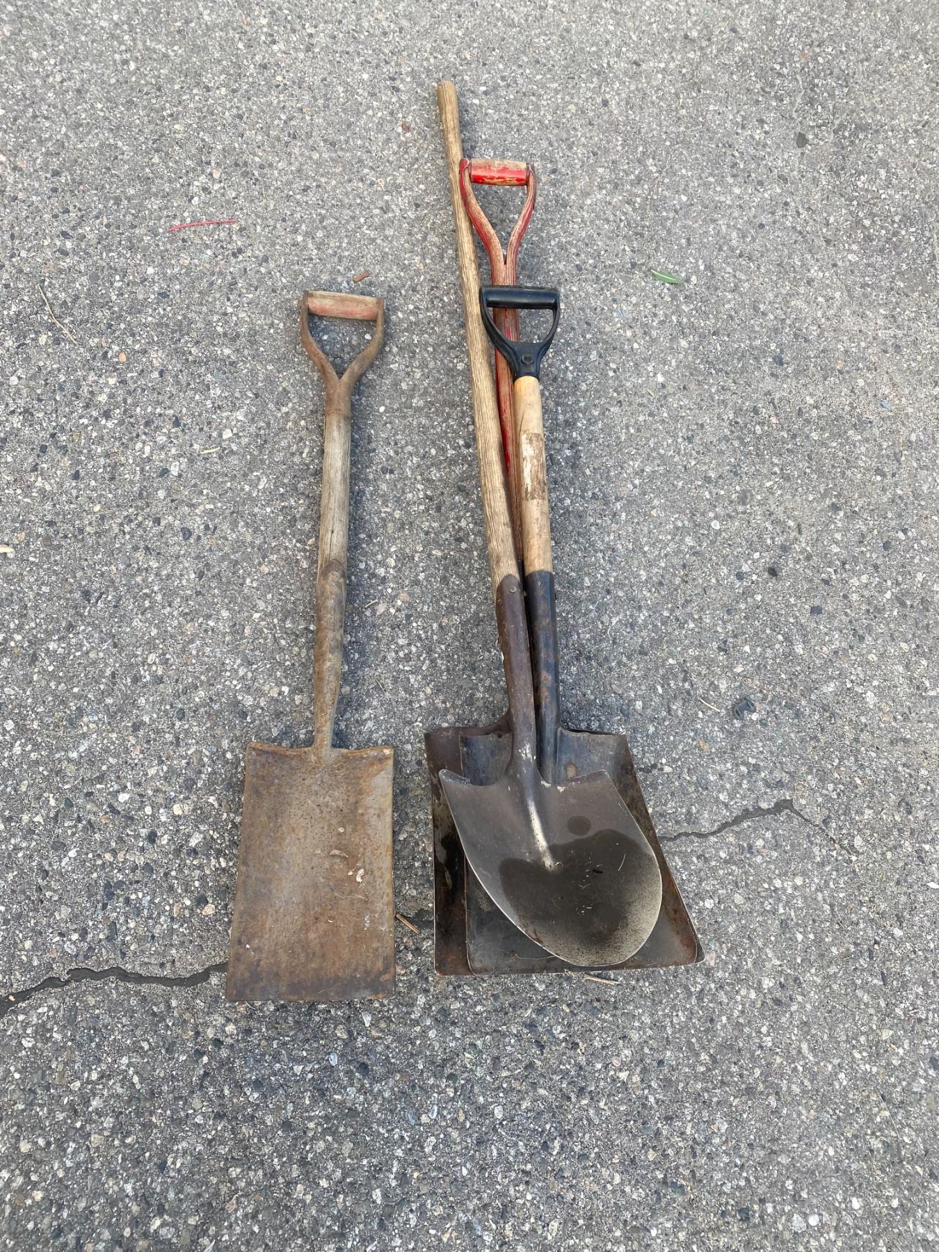 4 shovels