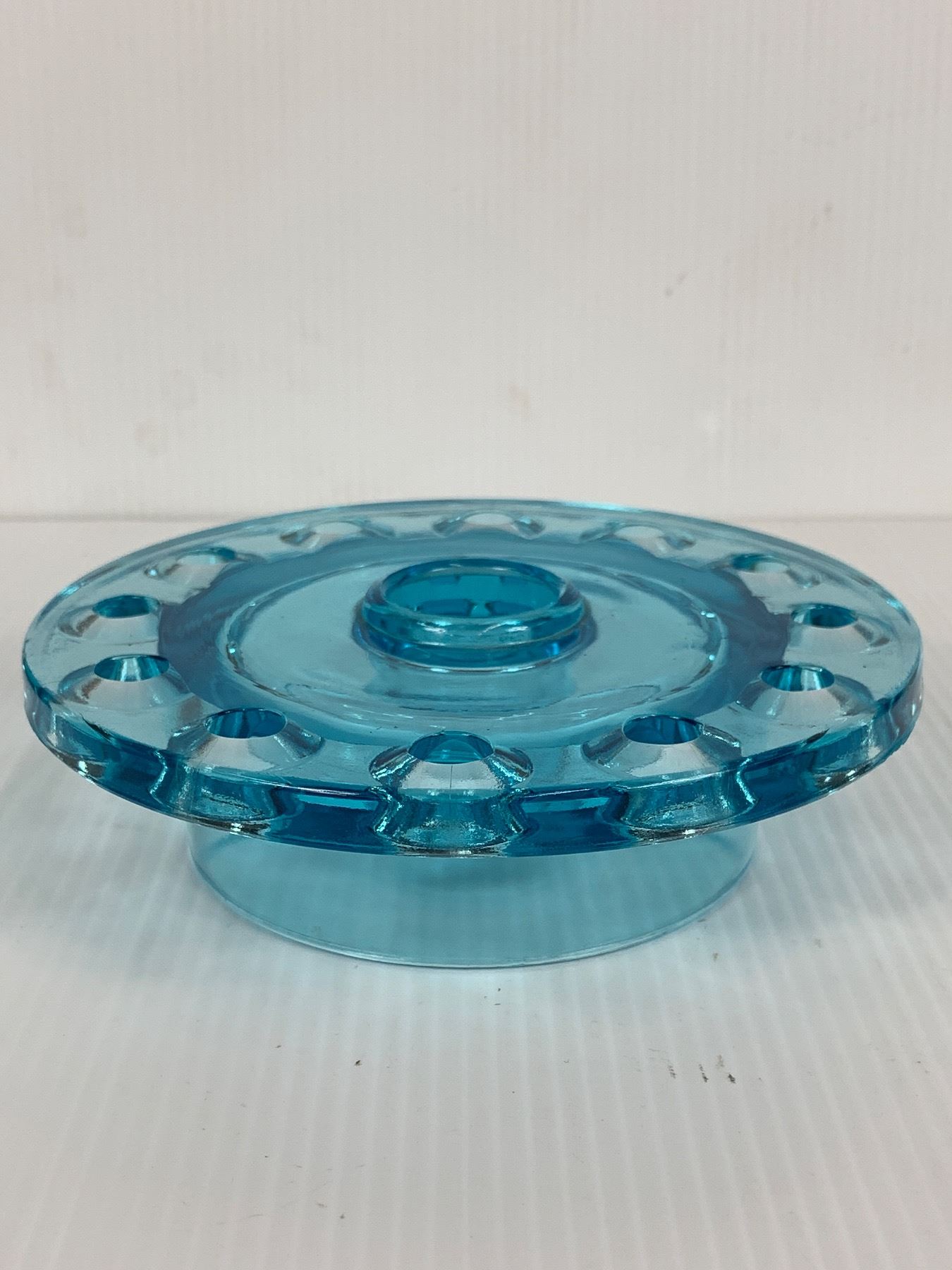 Art Deco Josef Inwald- Blue Glass Flower Frog.