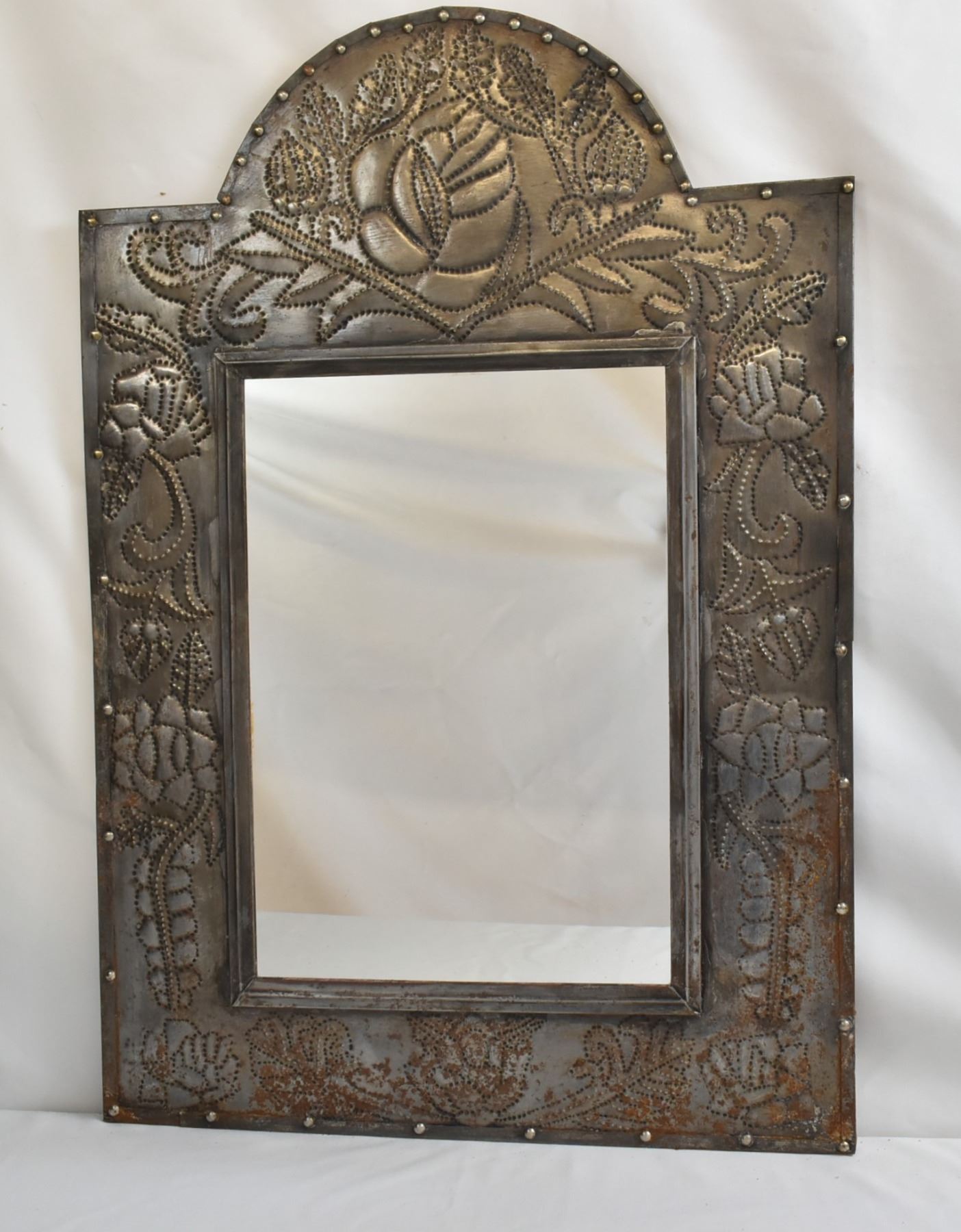 Large Mexican Pierced Tin Mirror