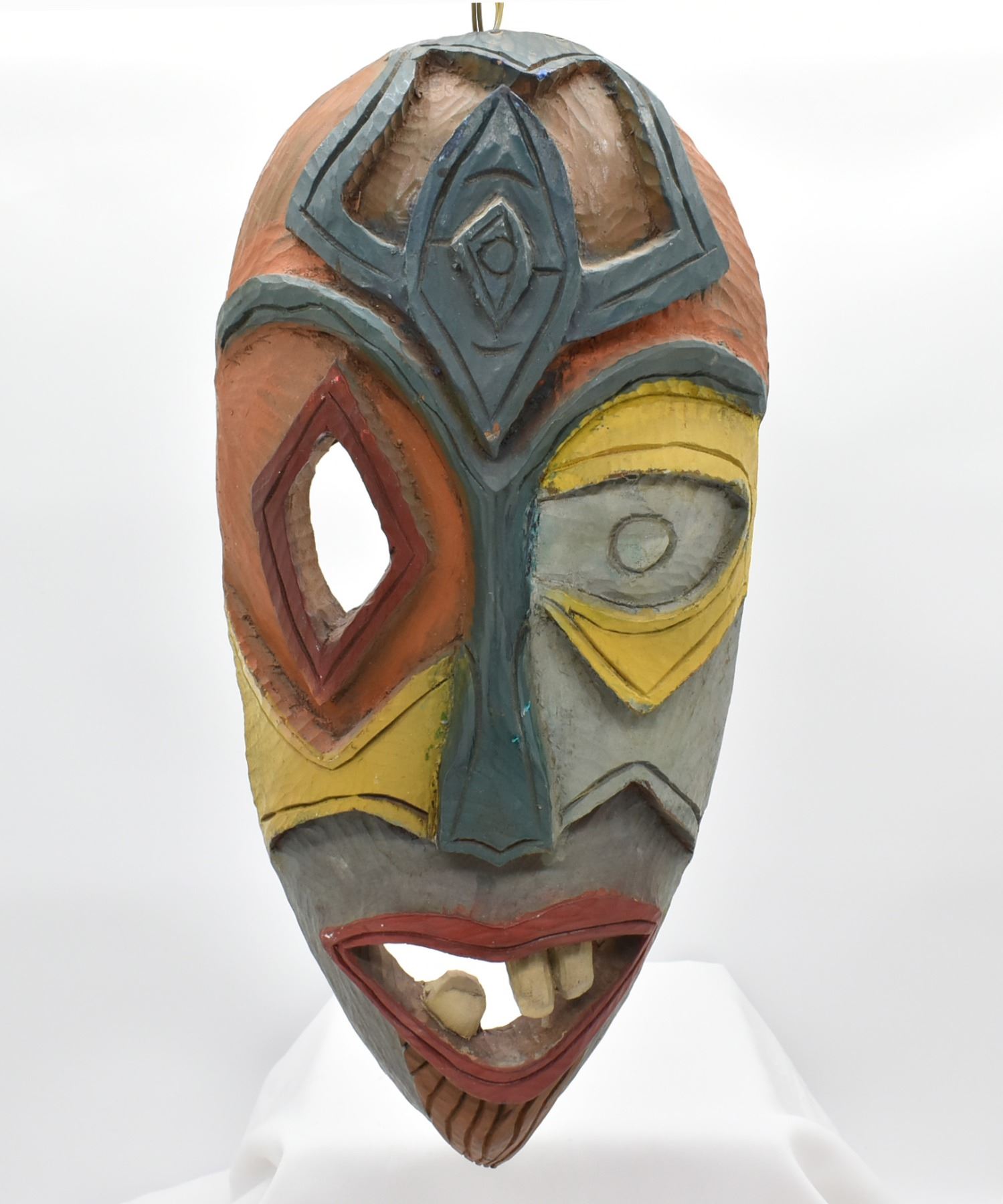 Senegal Africa Carved Wood Mask by S. Andre