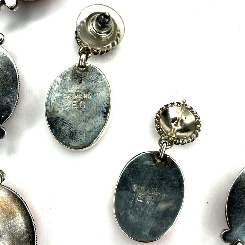 Rare Bea Tom Navajo Spiny Oyster Necklace & Earrings Set