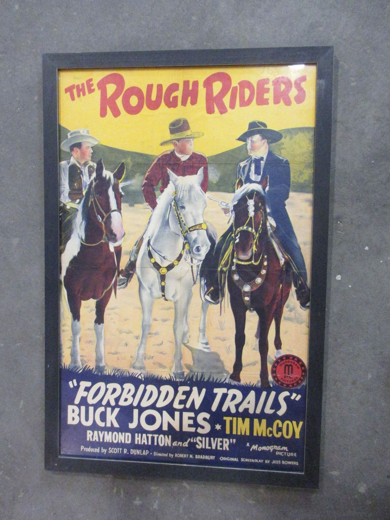 The Rough Rider "Forbidden Trails" Movie Poster- 42" X 27.5"