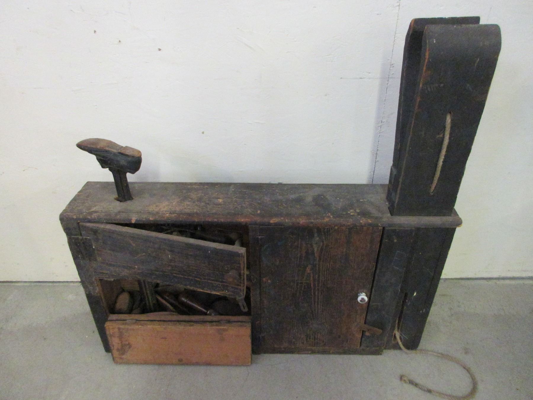 Portable Cobblers Bench Full Of Tools- Traveling Cobblers Drove From ...