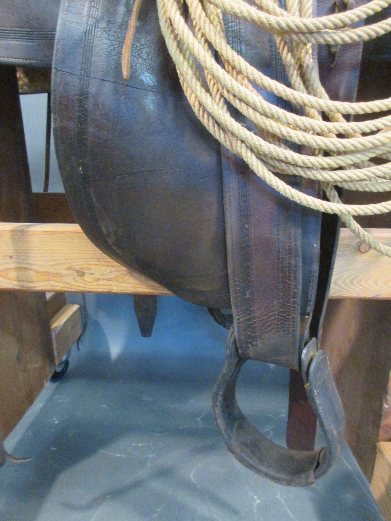 Marked FA Meanea Maker Cheyenne WYO Loop Seat Slick Fork Saddle- 16 ...