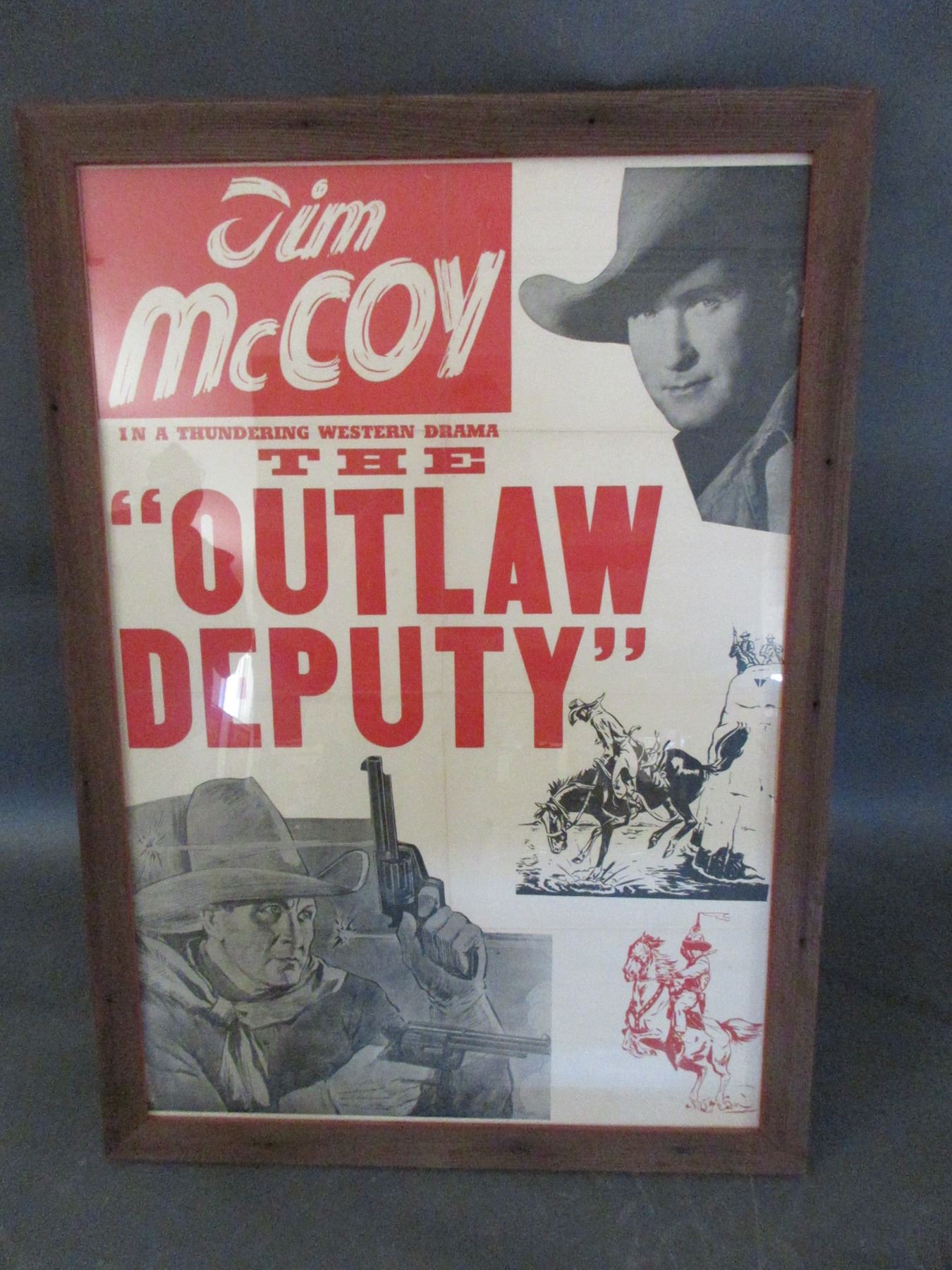 Tim McCoy "The Outlaw Deputy" Movie Poster- 43" X 31"