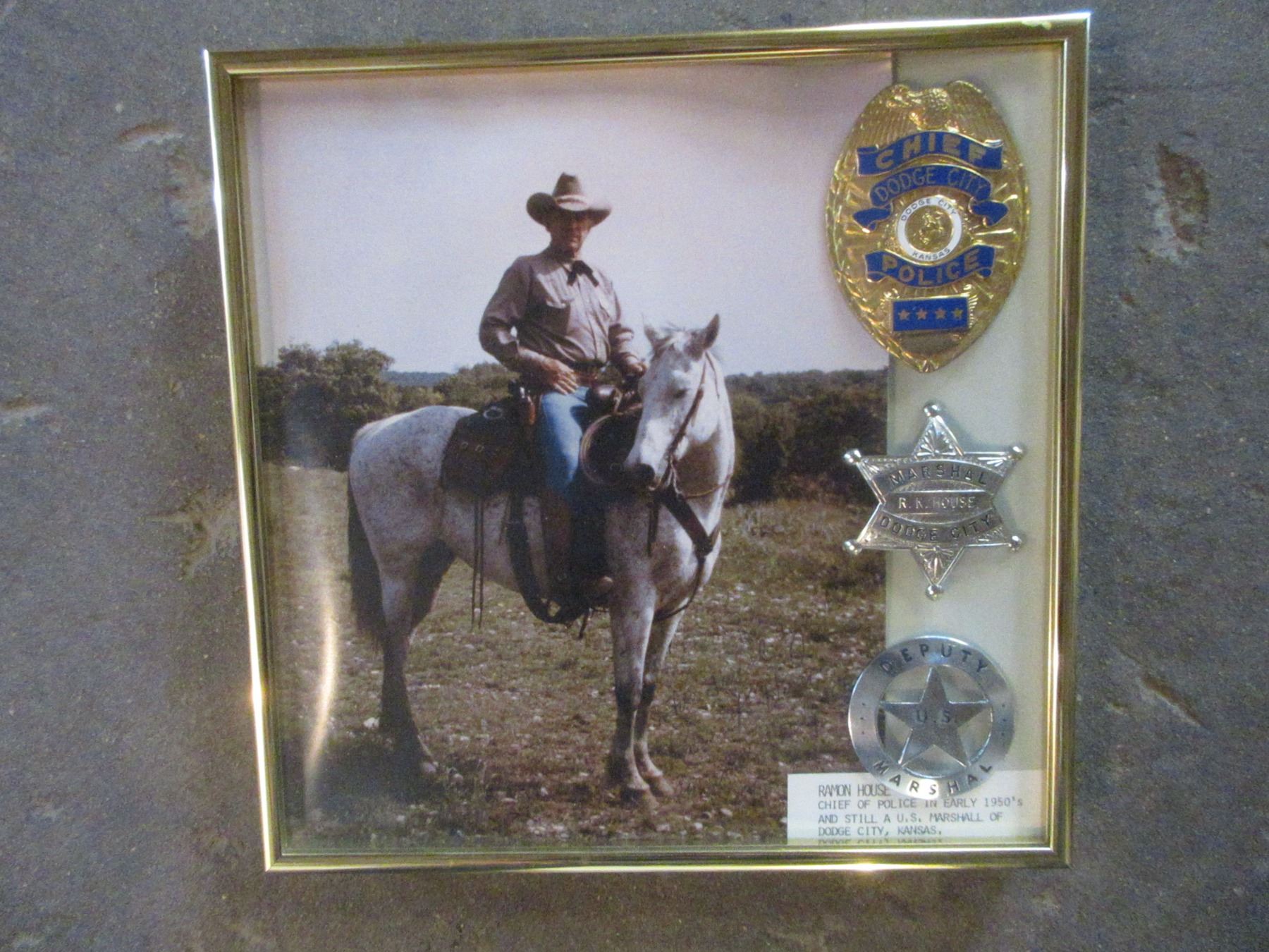 3 Law Enforcement Badges Of Ramon House From Dodge City KS- 1 Is A US ...