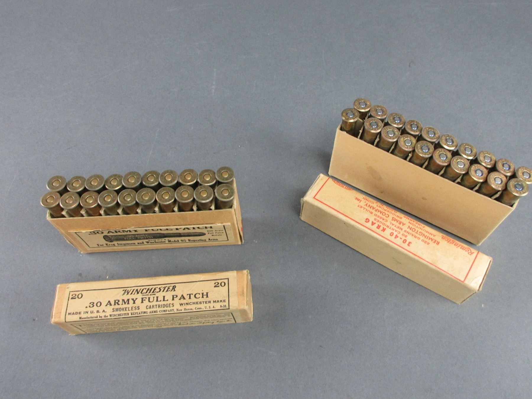 20 Rounds Of Winchester .30 Army Full Patch Ammo- 20 Rounds Of ...