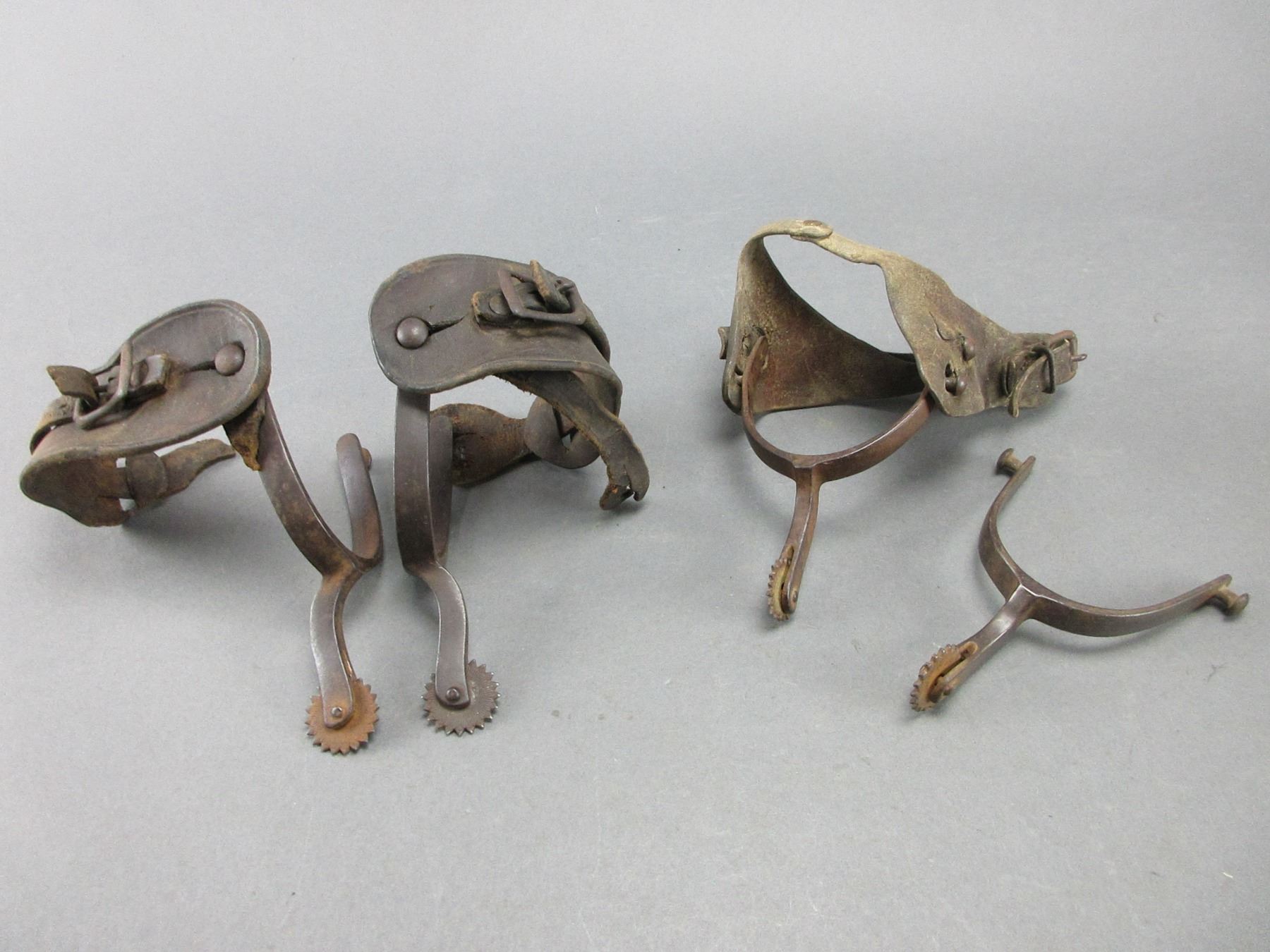 Pair Of Old Iron Spurs- 2 Single Spurs