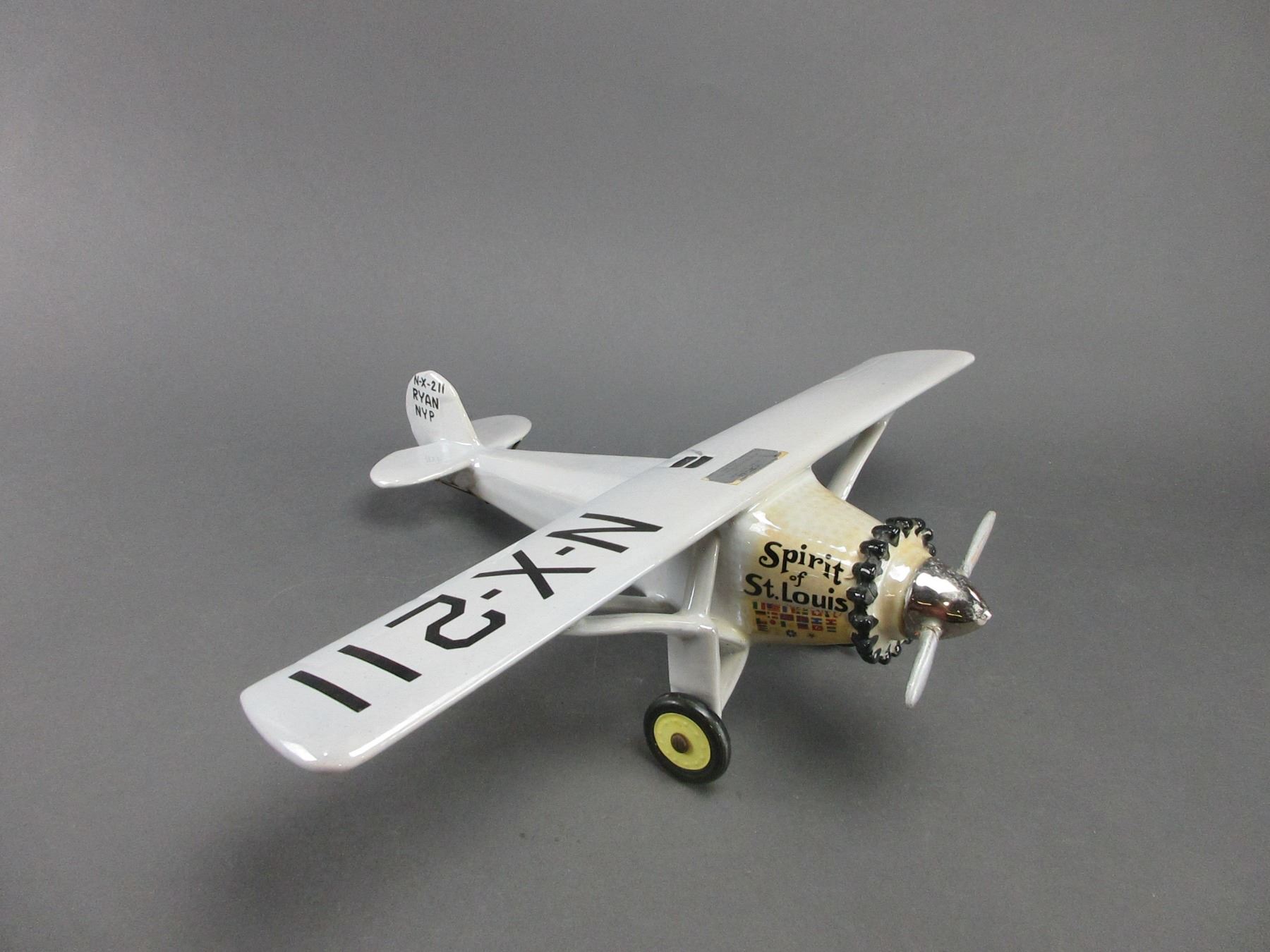 Spirit Of St. Louis Toy Airplane- 22" Wingspan- Hand Painted