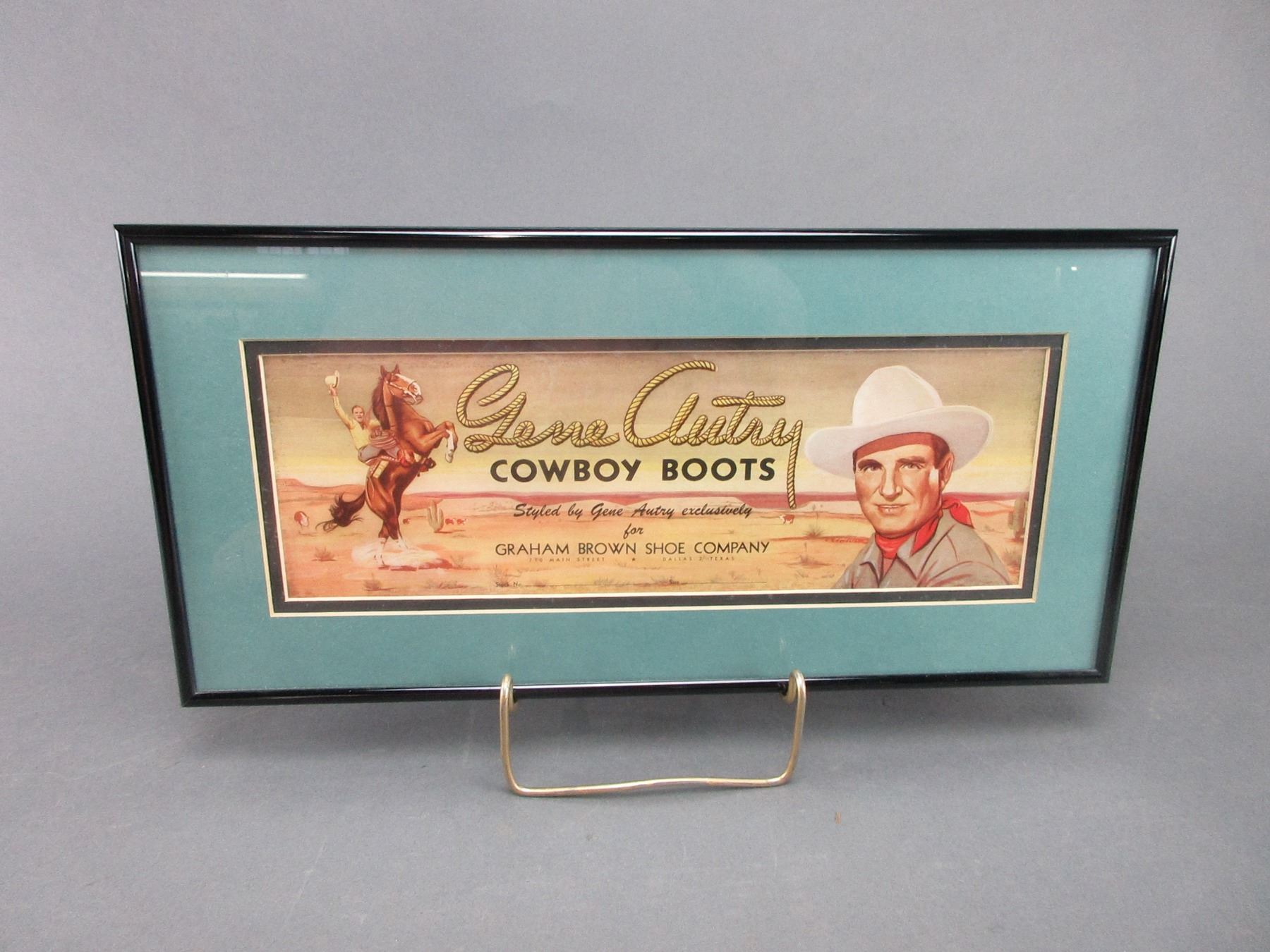 Advertisement For Gene Autry Cowboy Boots- Graham Brown Shoe Company ...