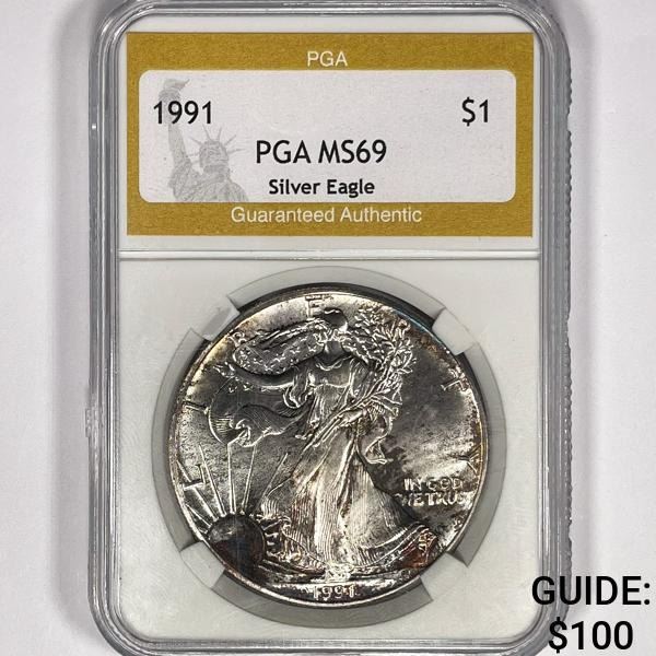 1991 American Silver Eagle PGA-MS69