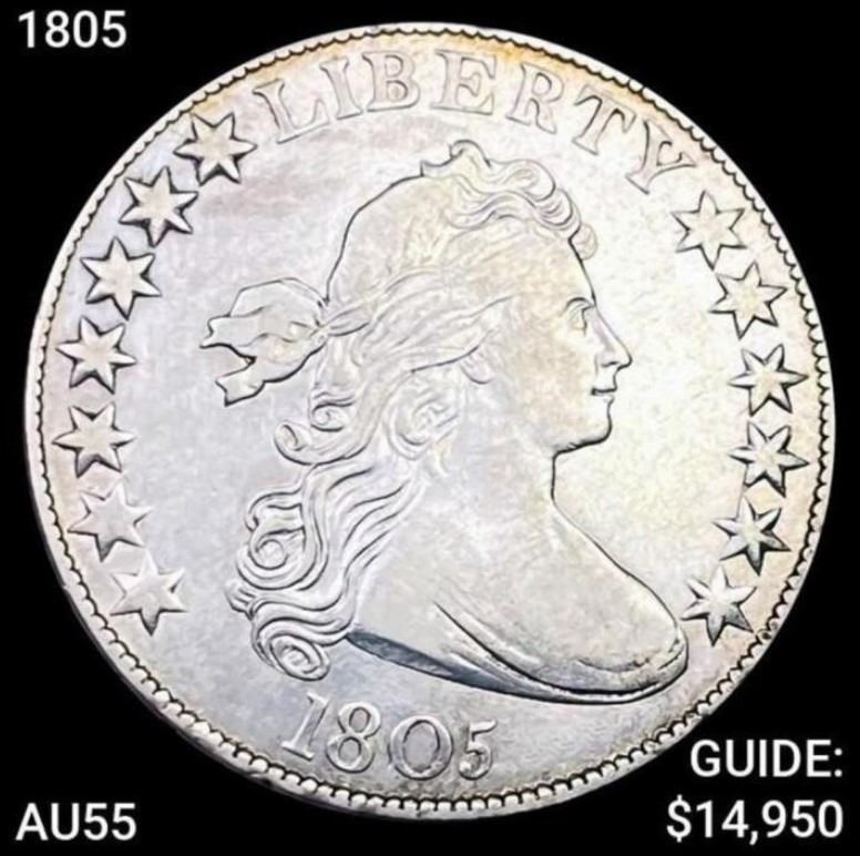 1805 Draped Bust Half Dollar CHOICE AU