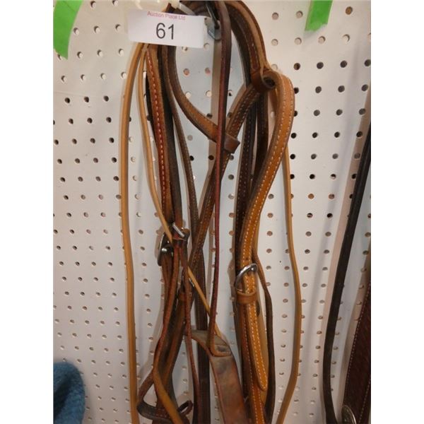 Leather Horse Bridle with bit & reins
