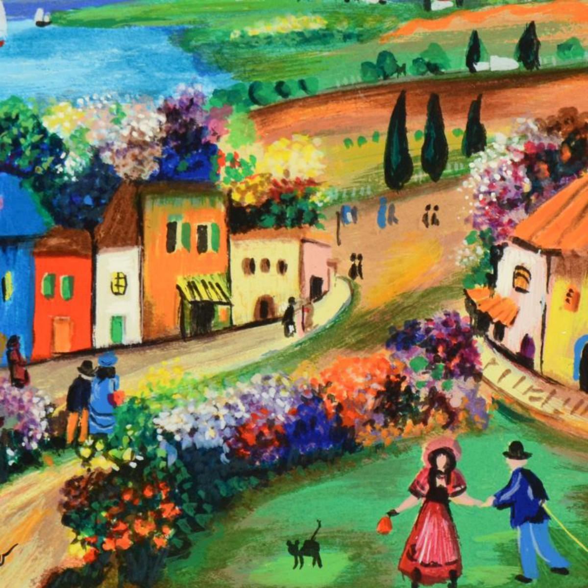 Shlomo Alter (1936-2021), "The Village" Limited Edition Serigraph ...