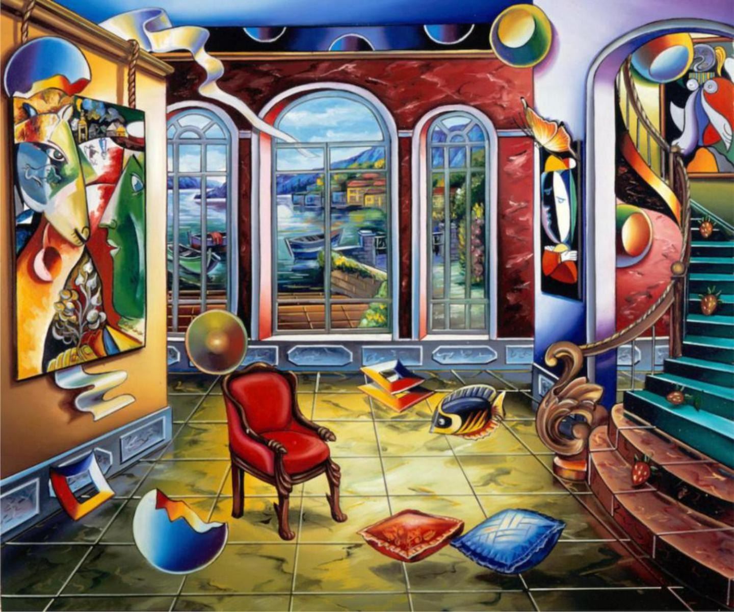 Alexander Astahov- Original Giclee on Canvas "Master in Time"