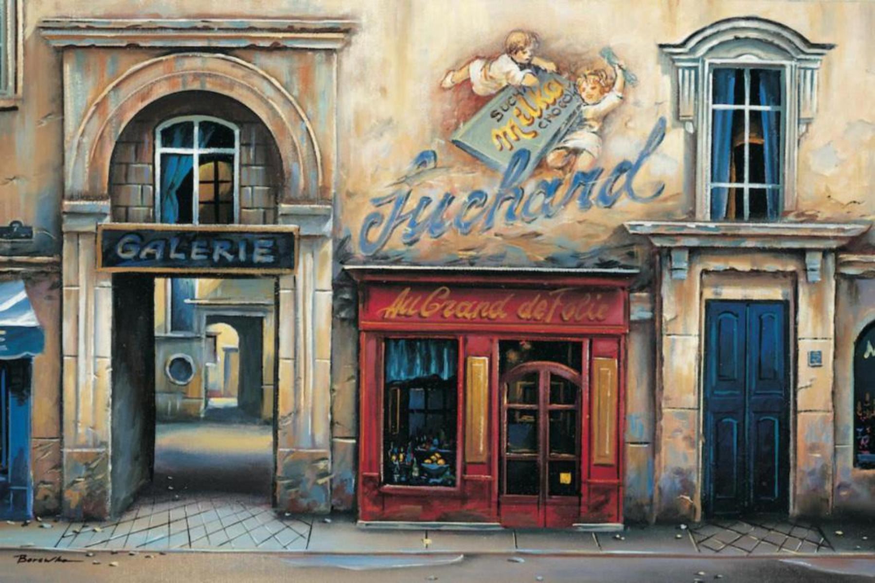 Alexander Borewko- Original Giclee on Canvas "Galerie"