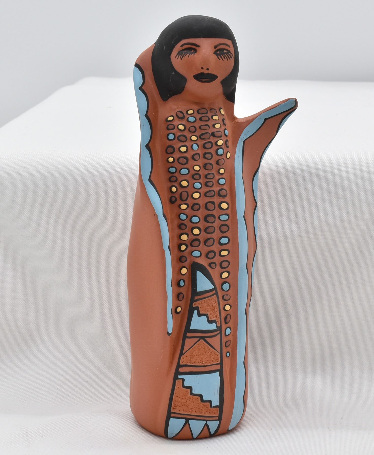Navajo Hand Painted Ceramic Pottery Corn Maiden