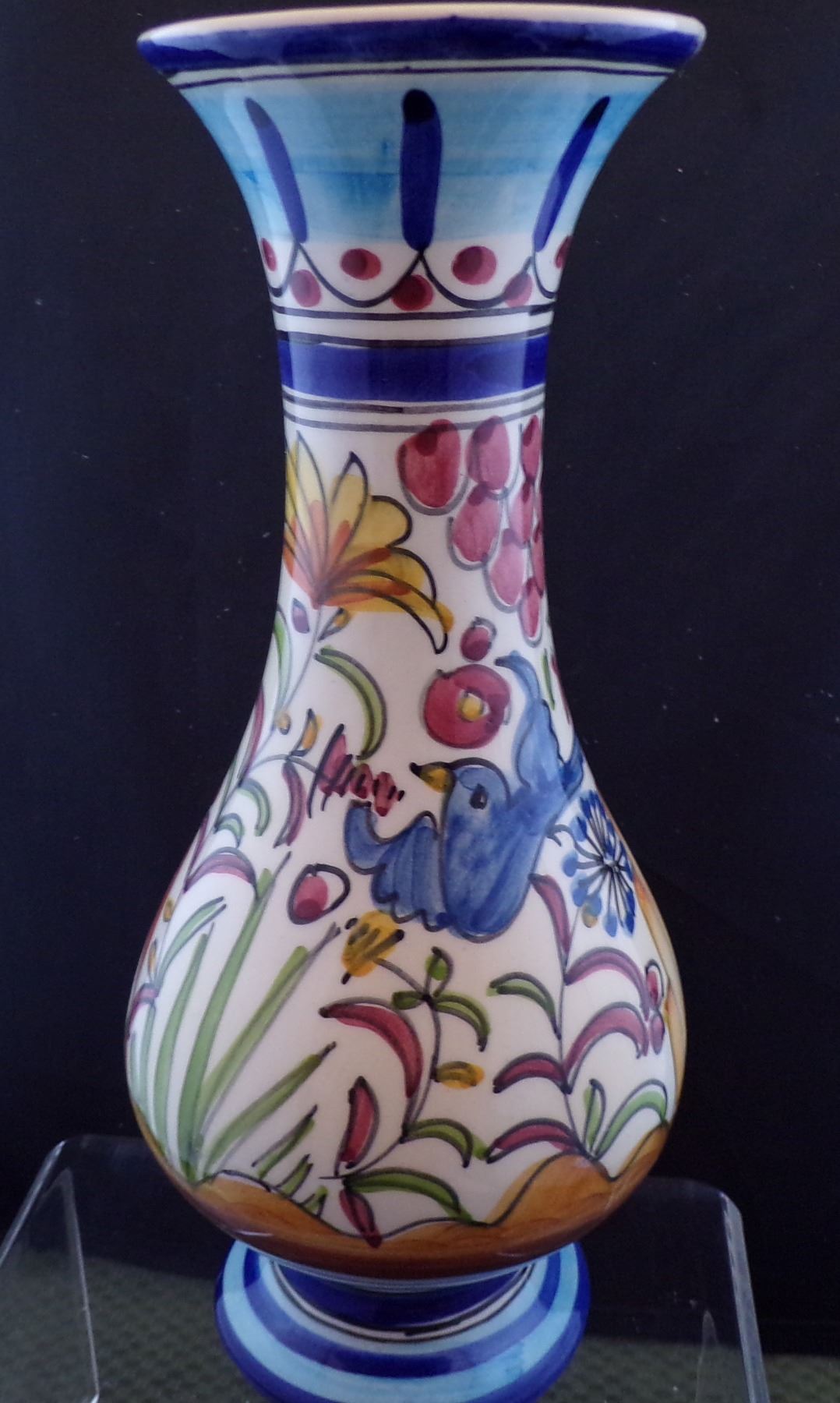 Pintado a Mao Portugal Pottery Vase