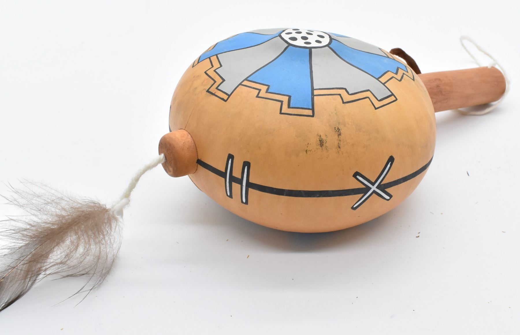 Native American Hopi Gourd Rattle