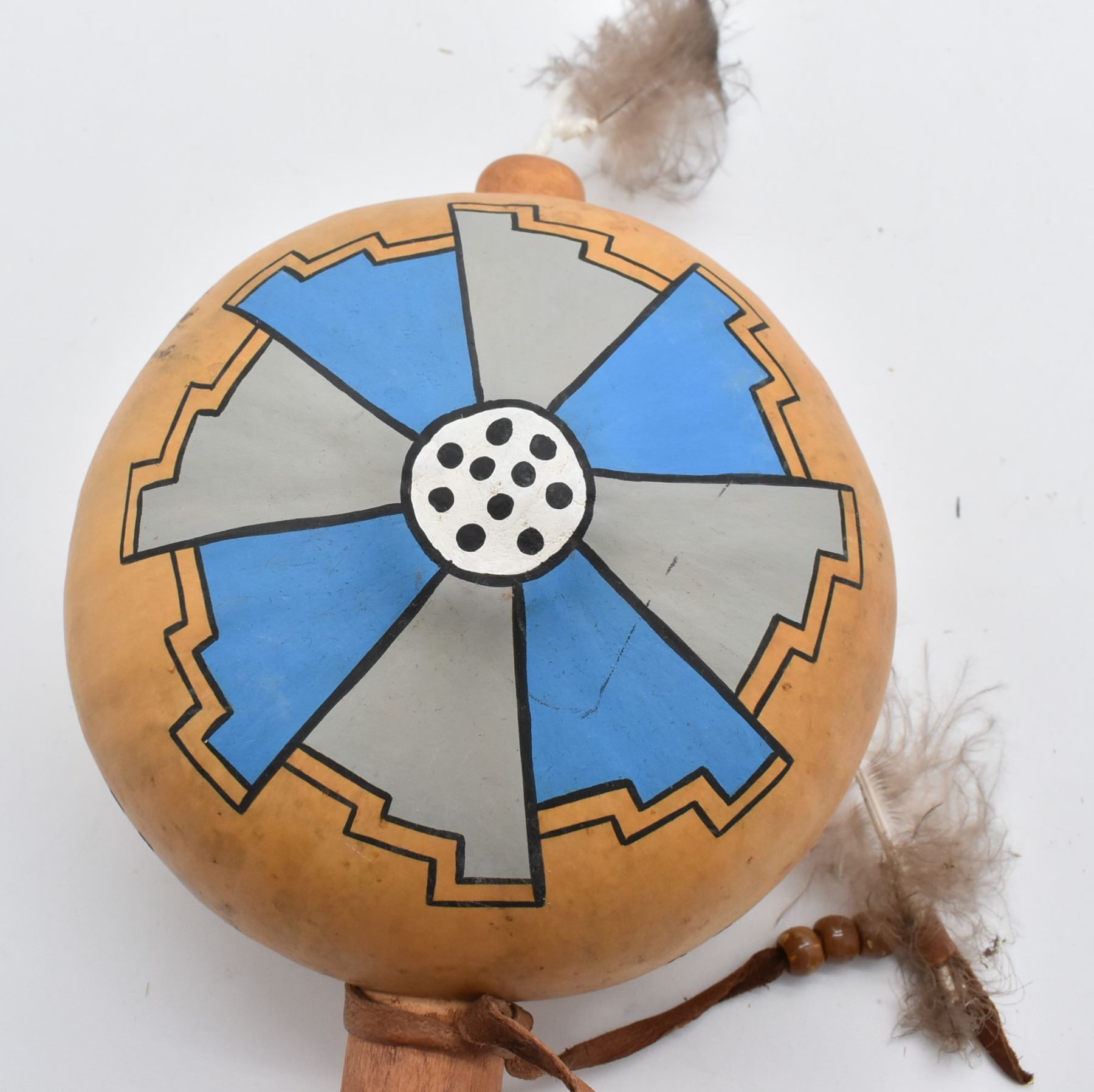 Native American Hopi Gourd Rattle
