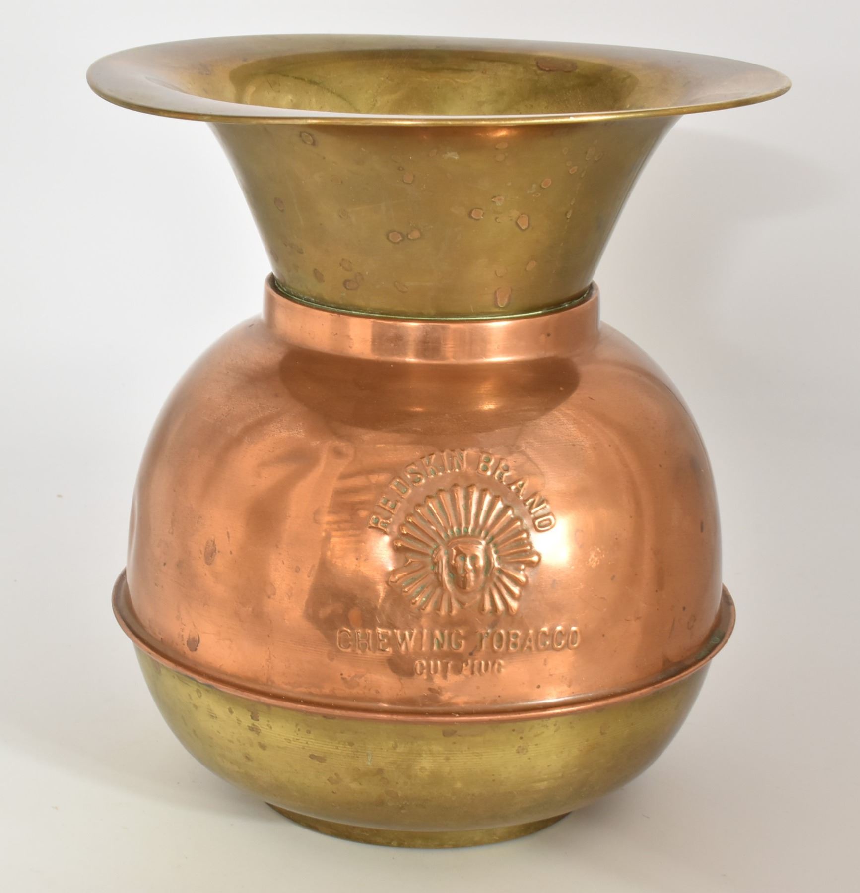 Redskin Brand Chewing Tobacco Spittoon