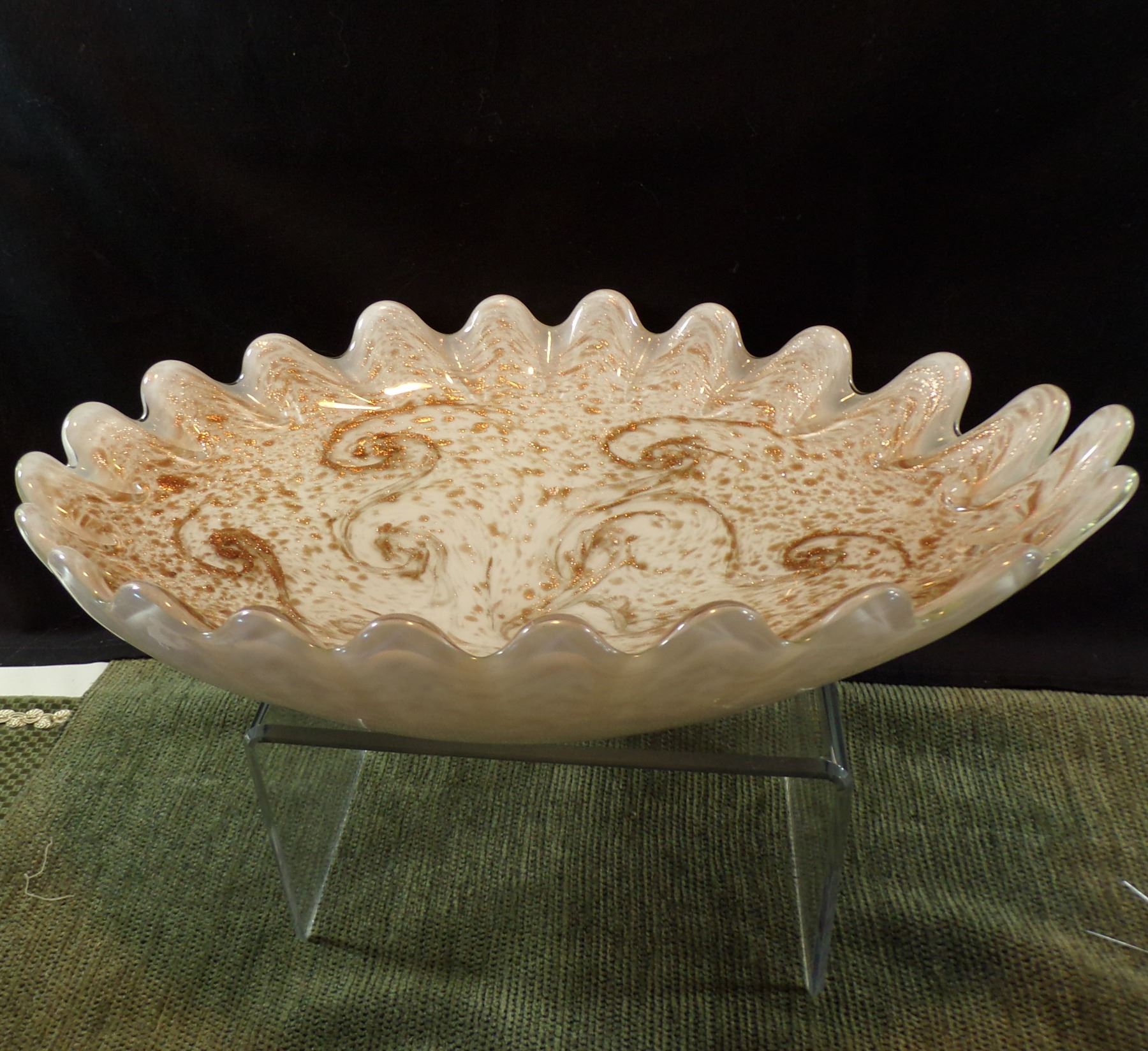 Murano Art Glass Oblong Bowl