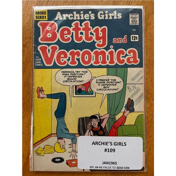 Betty and Veronica Archie's girls #109