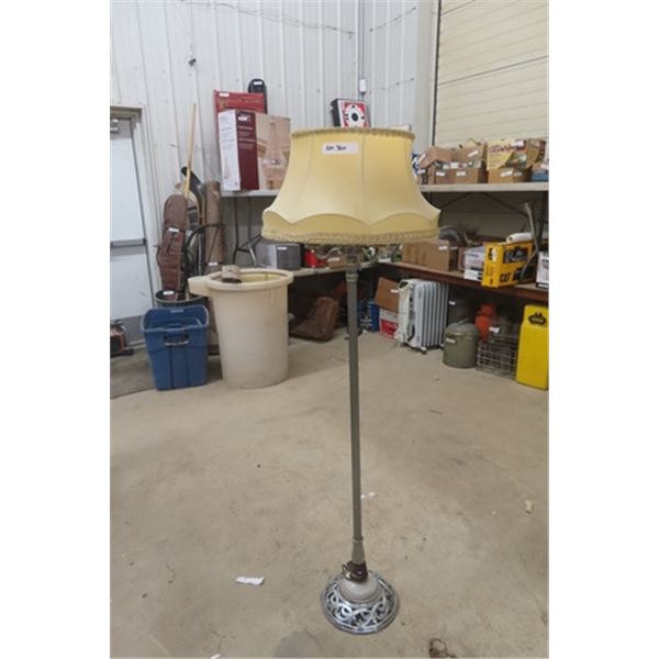 Nice Chrome Floor Lamp With Shade Mcsherry Auction Service Ltd