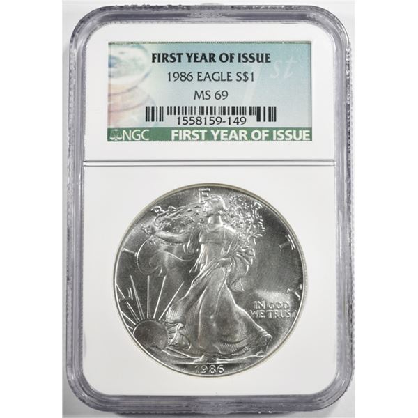 1986 ASE FIRST YEAR OF ISSUE NGC MS 69