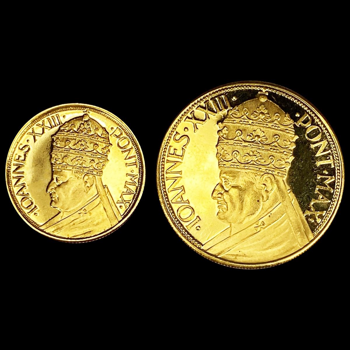 1958-63 Pope John Gold Coins CHOICE PROOF