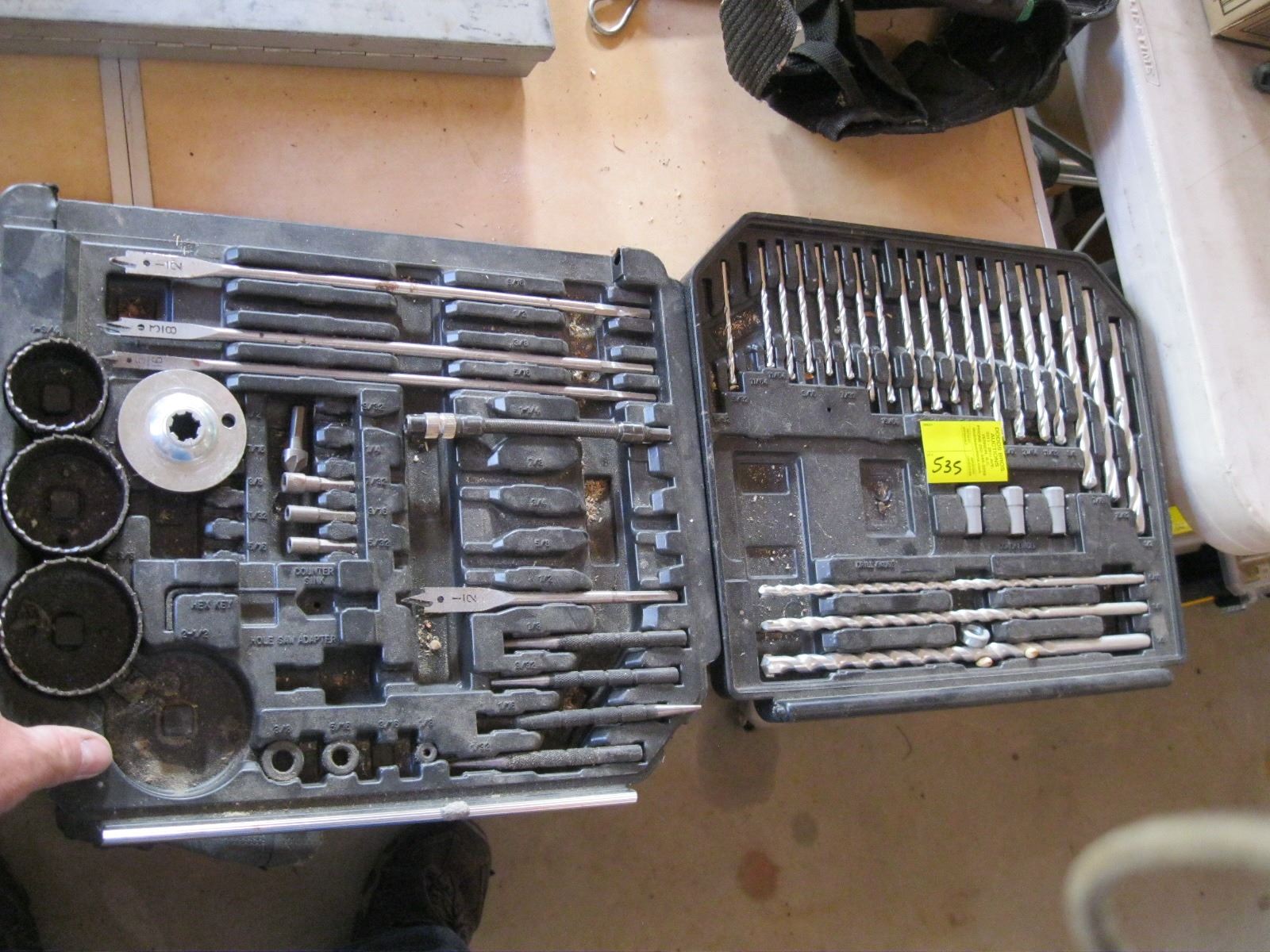 CASED DRILL BIT SET, MISSING SOME BITS CASED DRILL BIT SET, MISSING SOME BITS