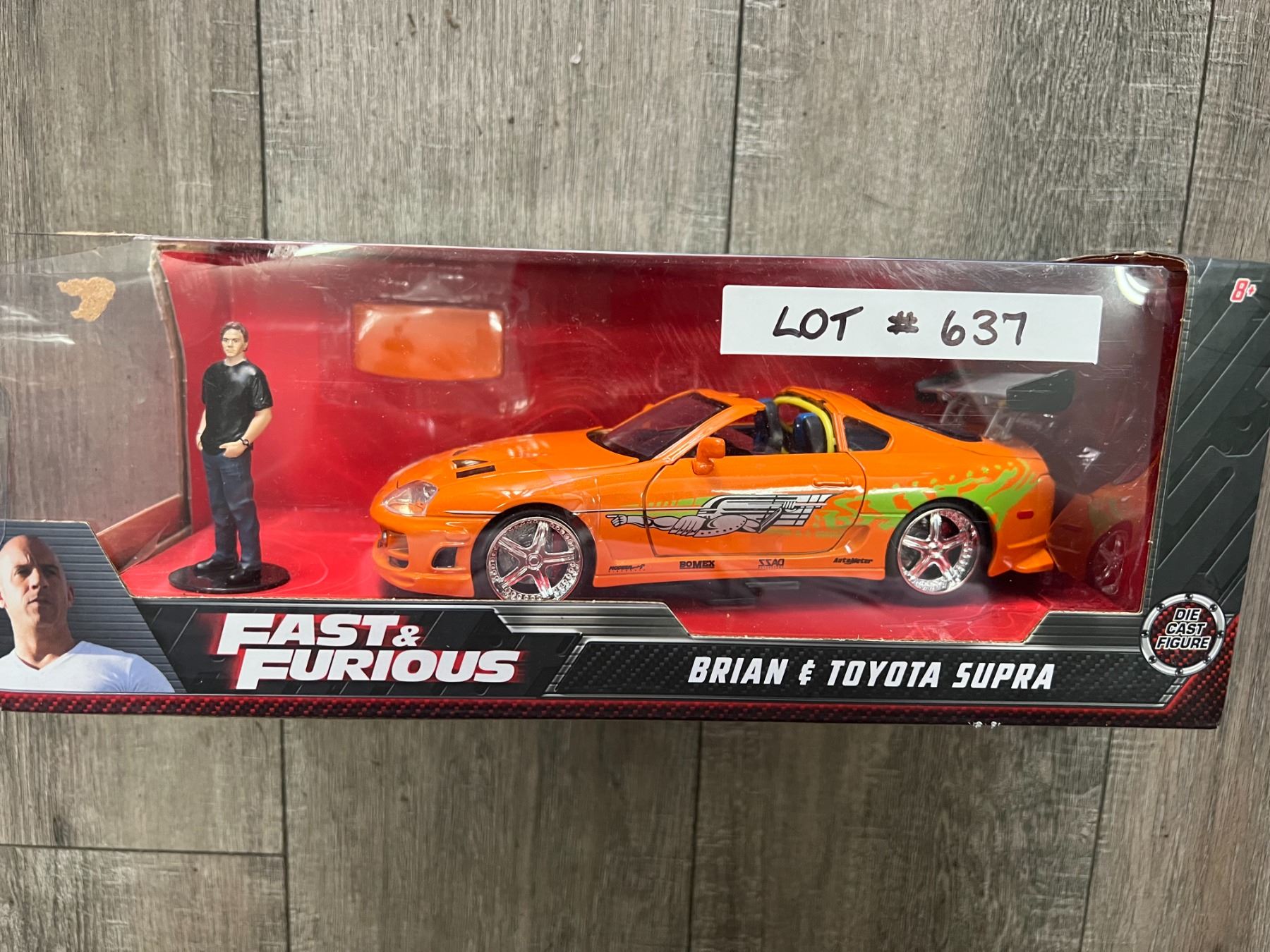 *NEW* Lot of 1 Fast& Furious Brian & Toyota Supra Diecast Car and Figurine
