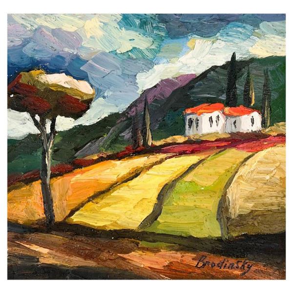 Slava Brodinsky Hand Signed Original Painting on Canvas with Letter of ...