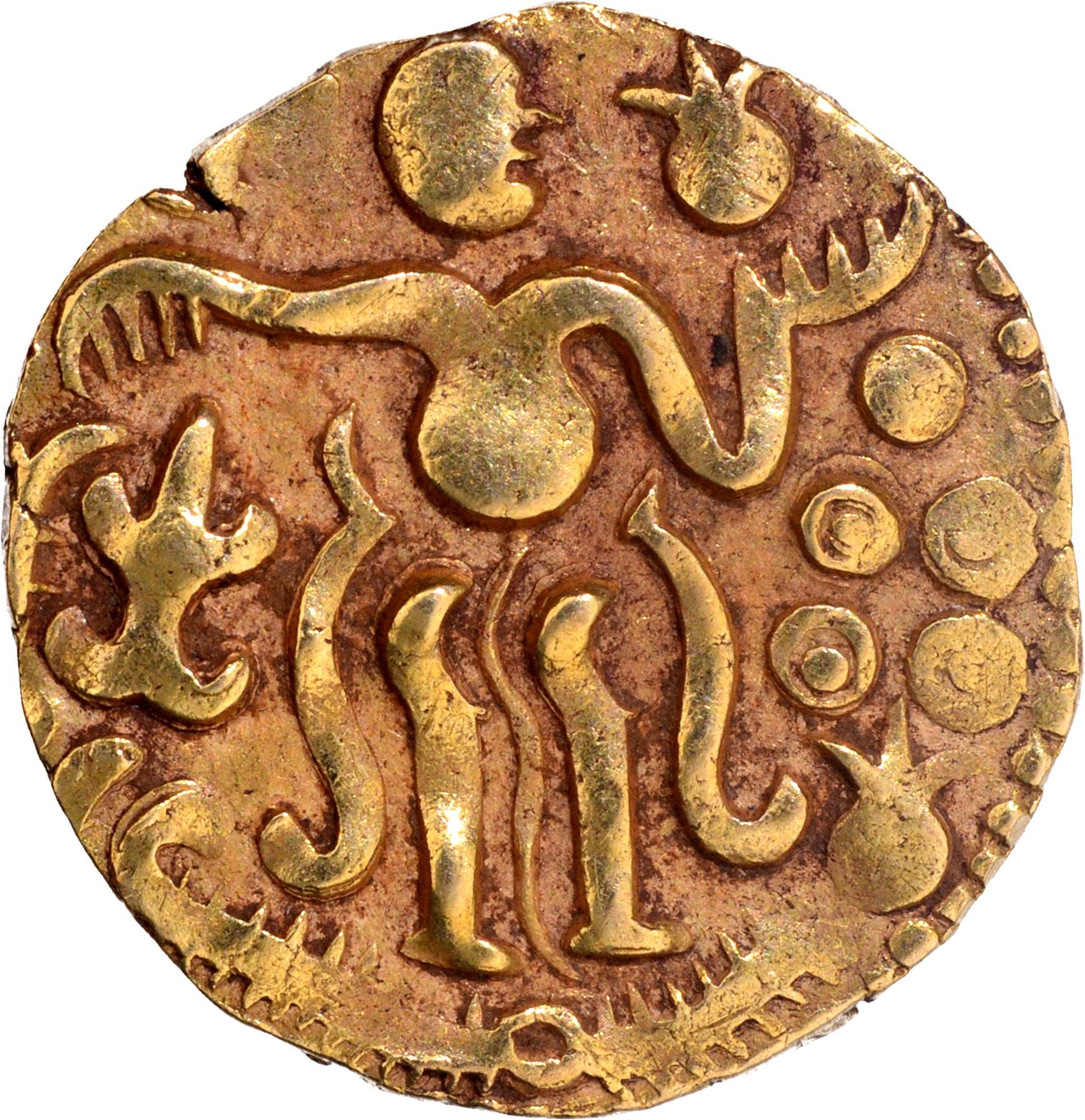 Srilanka Gold Kahavanu Coin of Raja Raja I of Chola Empire.