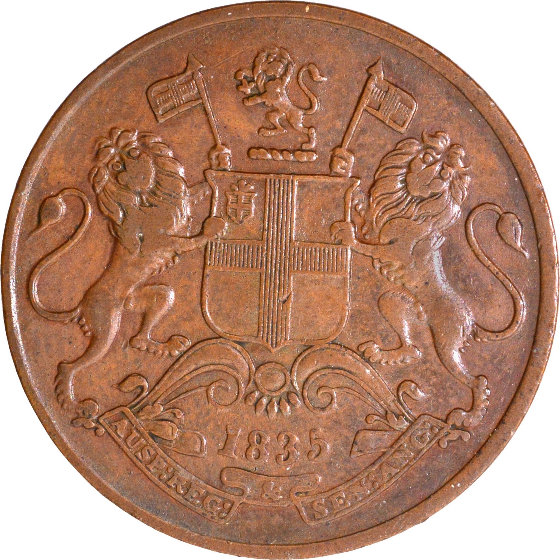 Scarce Copper One Quarter Anna Coin of East India Company of Madras ...