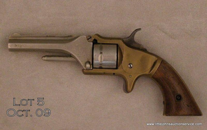 Manhattan Firearms Co. .22 cal. seven shot revolver engraved, nickel ...