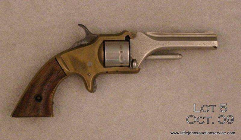 Manhattan Firearms Co. .22 cal. seven shot revolver engraved, nickel ...