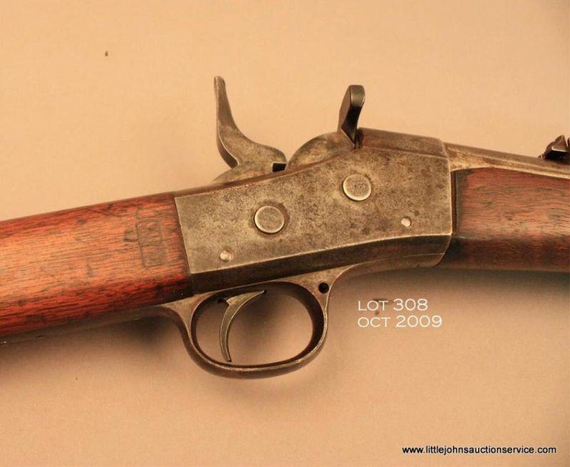 Remington Rolling Block military rifle, 50-70 cal., 36” round barrel ...