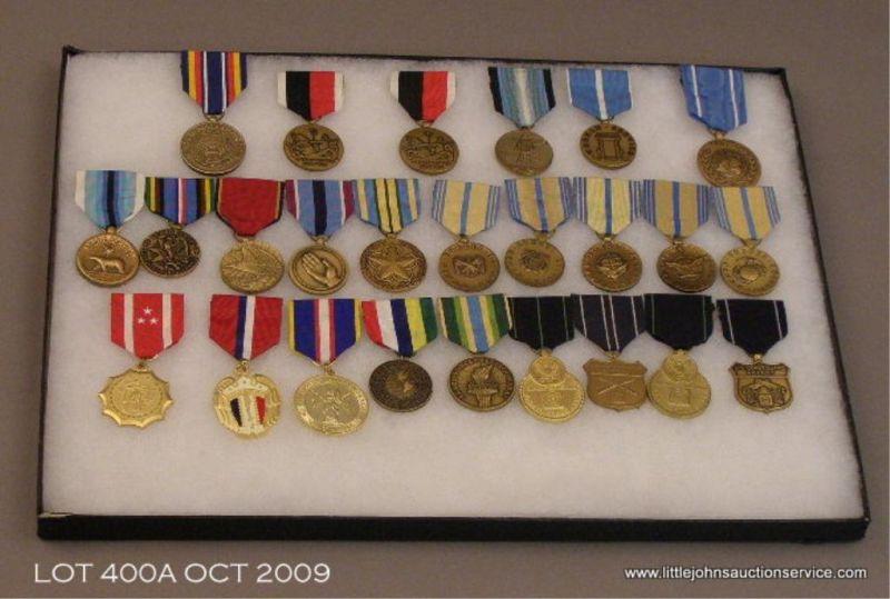 Lot of 25 American service metals from the 1950's to the 1960's. Est ...