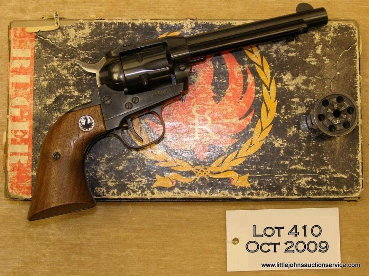 Ruger Single Six revolver, .22 cal., 5-1/2" barrel, blue finish, smooth ...