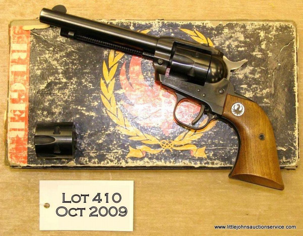 Ruger Single Six revolver, .22 cal., 5-1/2" barrel, blue finish, smooth ...