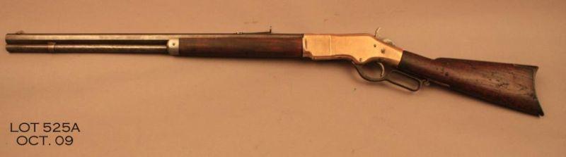 Winchester Model 1866 lever action rifle, .44 cal., 24” octagon barrel ...