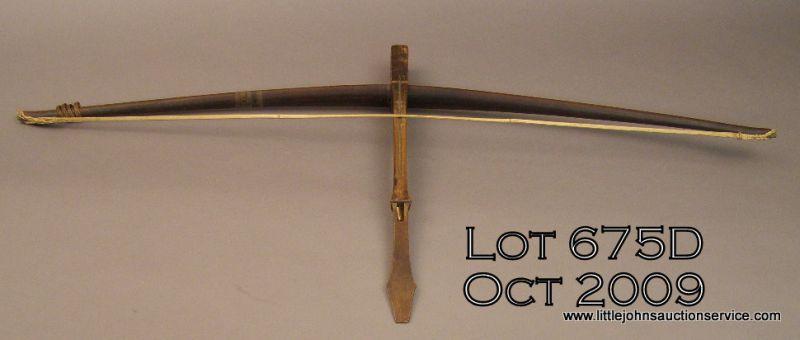 South East Asian Vietnam era native wood crossbow. Showing some age ...