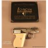 Lorcin Model L25 semi-auto pistol, .25 cal., 2-1/2” barrel, nickel ...