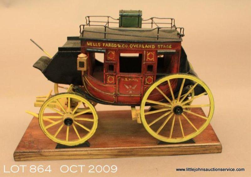 Handmade Stagecoach by noted artist Oscar M Cortes. This is an older ...