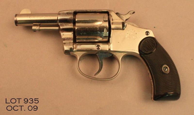 Colt New Pocket DA revolver, .32 cal., 2-1/2” barrel, nickel finish ...