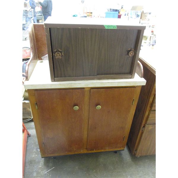 (2) Storage cabinets - total height 51 (2) Storage cabinets - total height 51