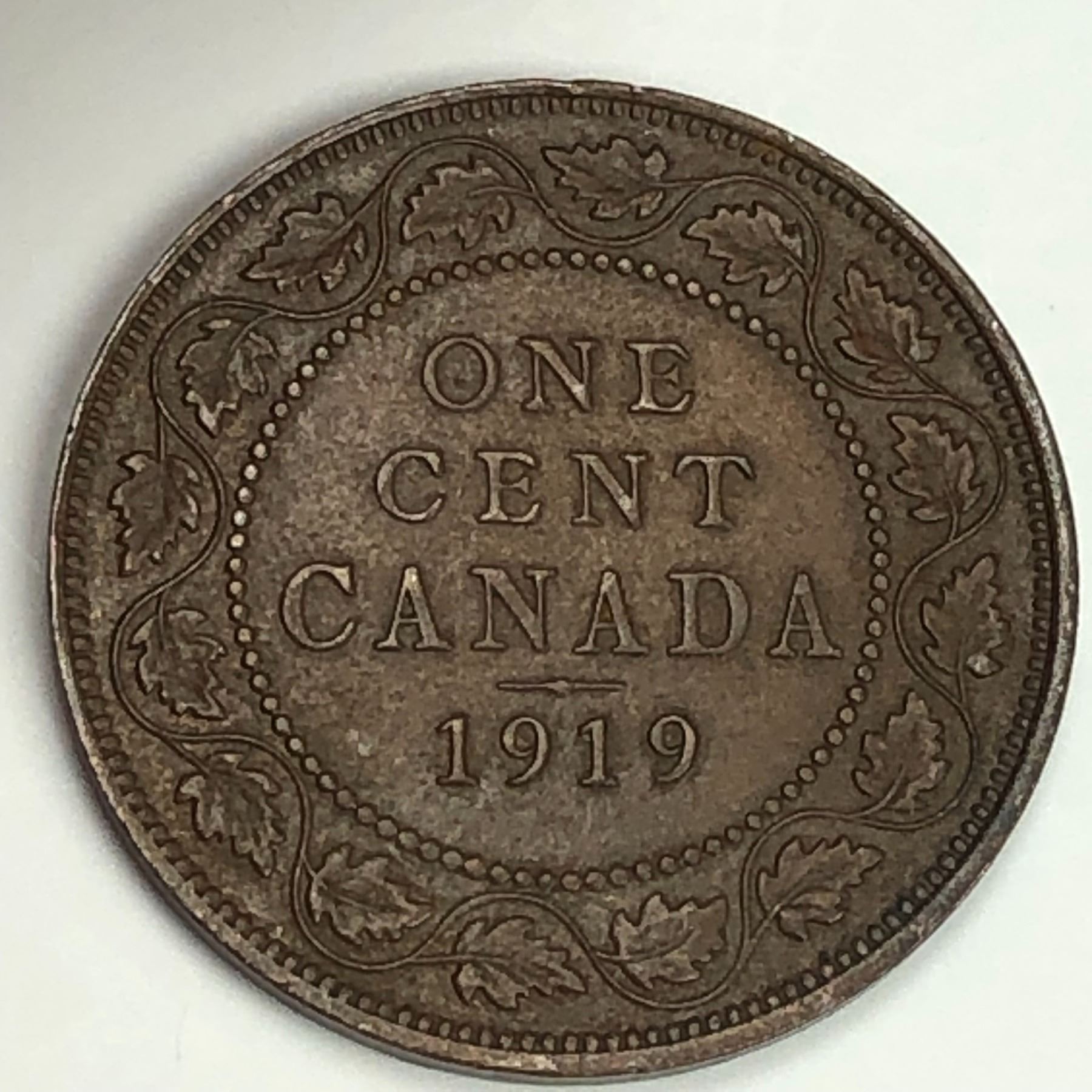 Canadian Large Cent 1919 EF++